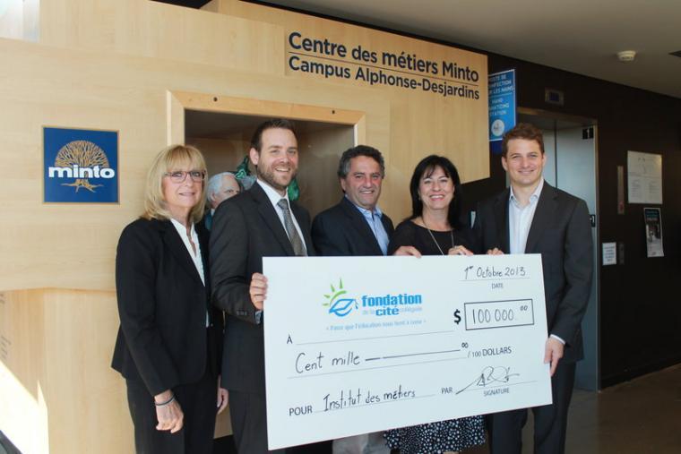 At the mid-point of a $1 million commitment for Minto Communities Inc.