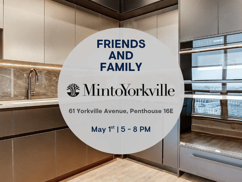 Kitchen of a Three Bedroom Penthouse at Minto Yorkville.