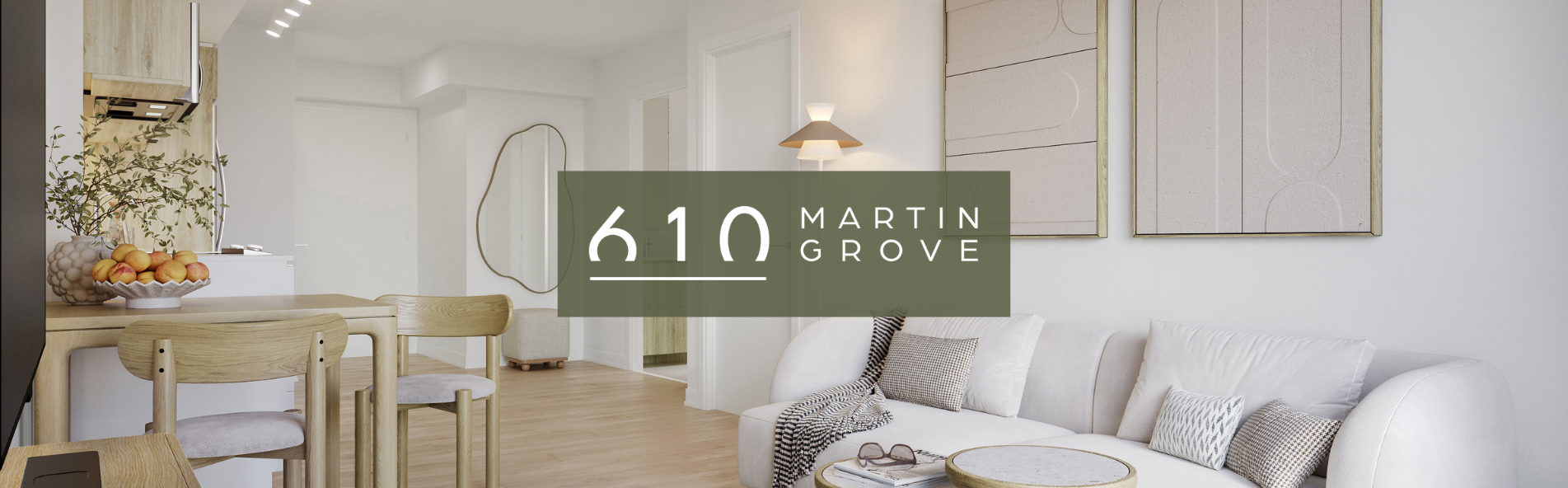 Rendered living room image of the brand new one-bedroom affordable ...